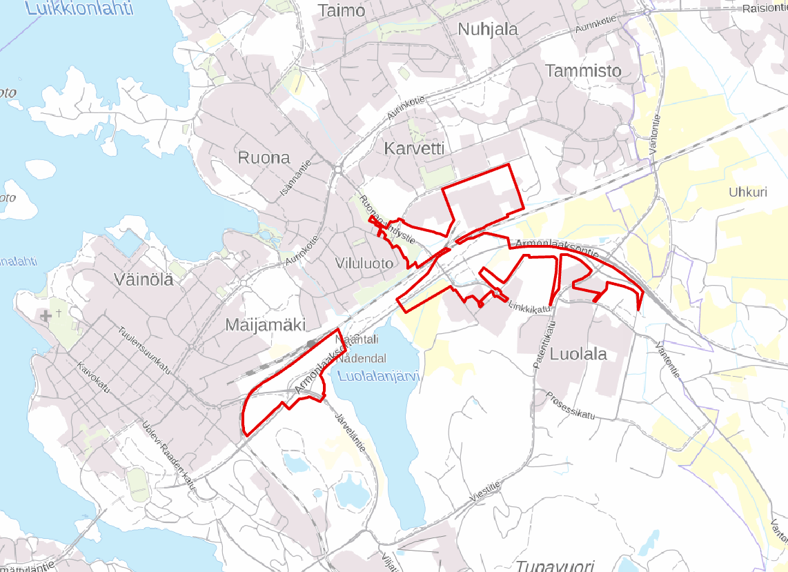 E18 Turun kehätie / Naantali asemakaava ja asemakaavan muutos | Naantali